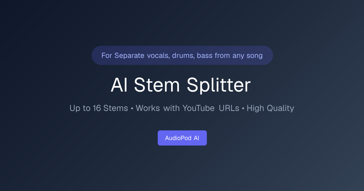 Free Vocal Remover Online - Remove Vocals Free No Signup | AudioPod ...